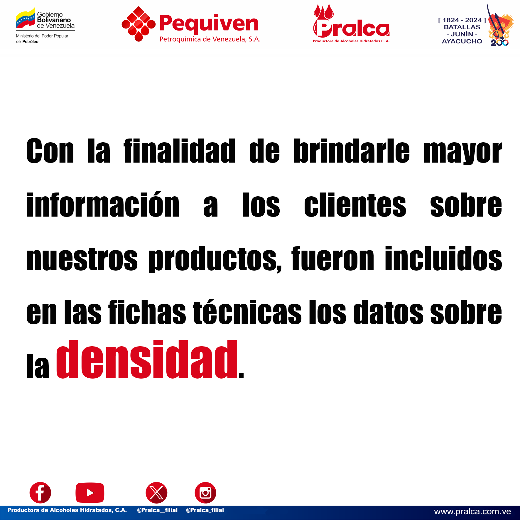 Productora de Alcoholes Hidratados C.A. – Filial de Pequiven S.A.